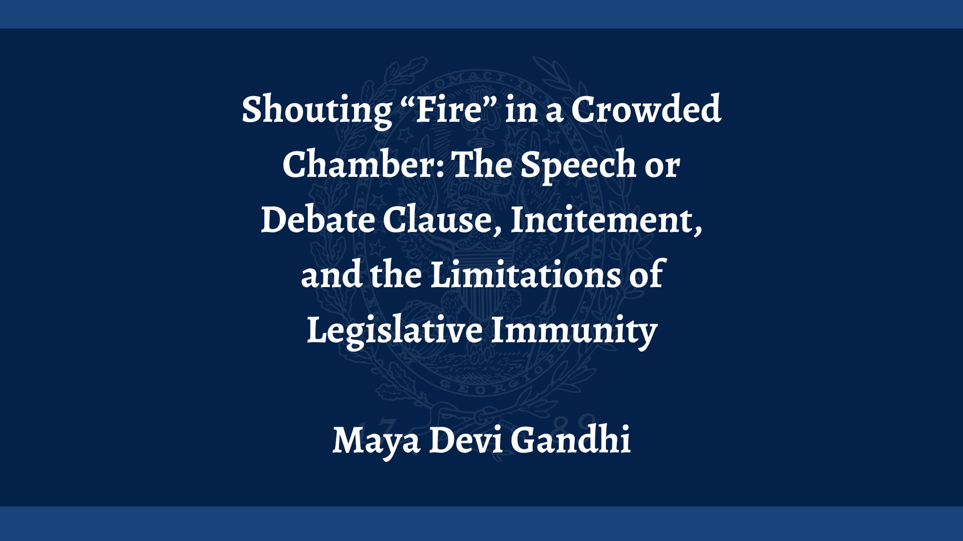 Behind the Note | Georgetown Law Journal | Georgetown Law