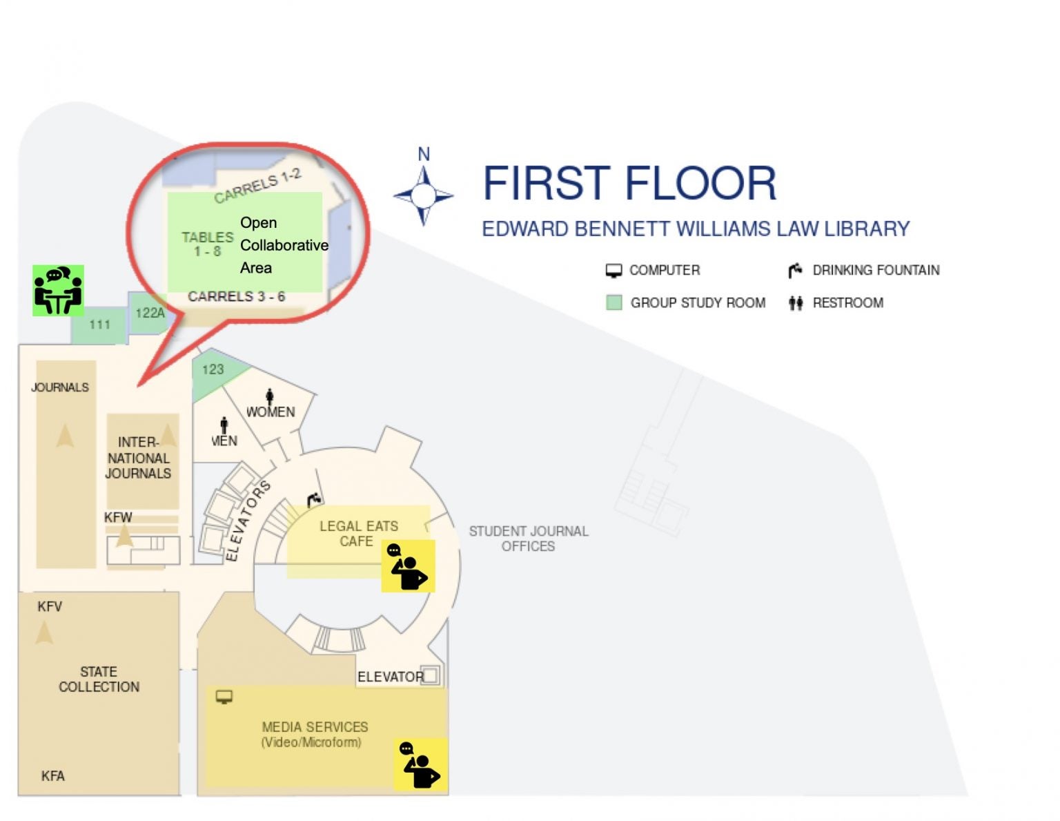 Noise Zones | Georgetown Law Library | Georgetown Law