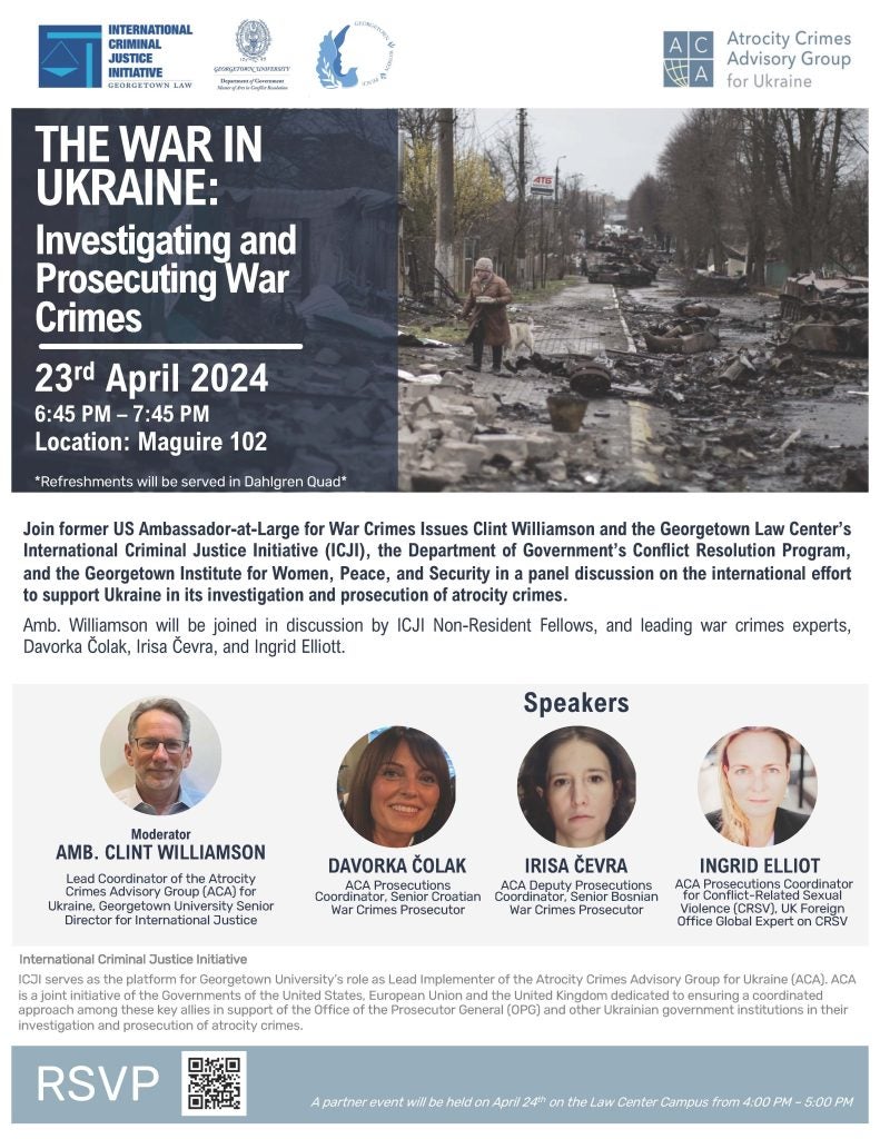 The War In Ukraine: Investigating and Prosecuting War Crimes (Hosted At ...