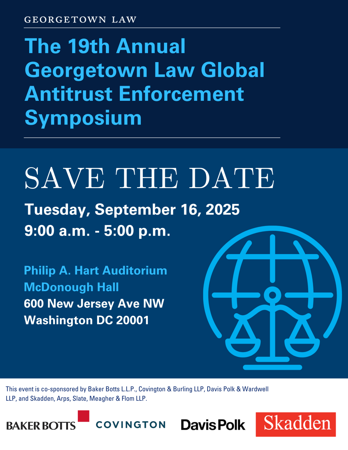 19th Annual Global Antitrust Enforcement Symposium | Georgetown Law